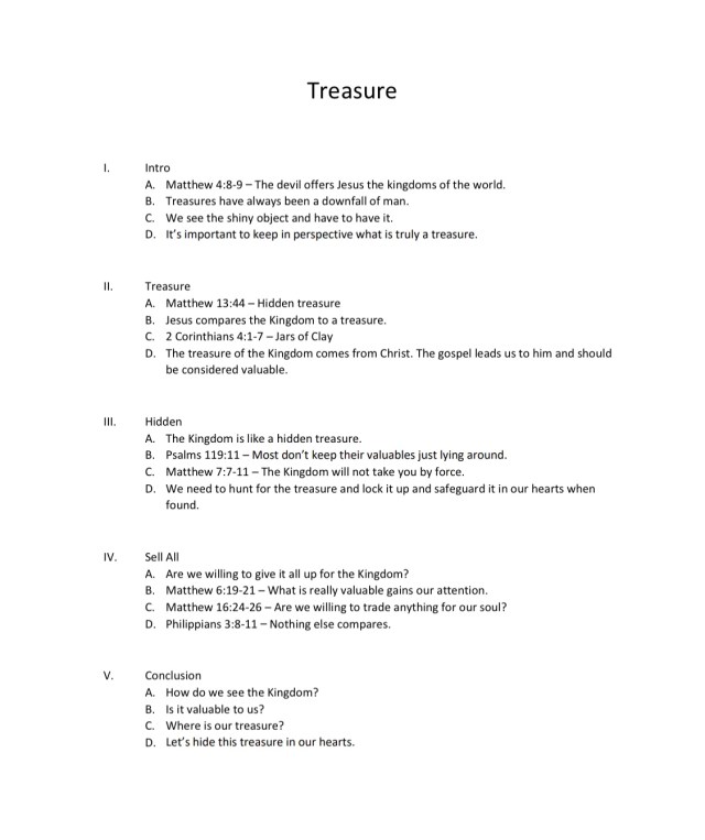 Treasure – Bible Lessons and Sermons
