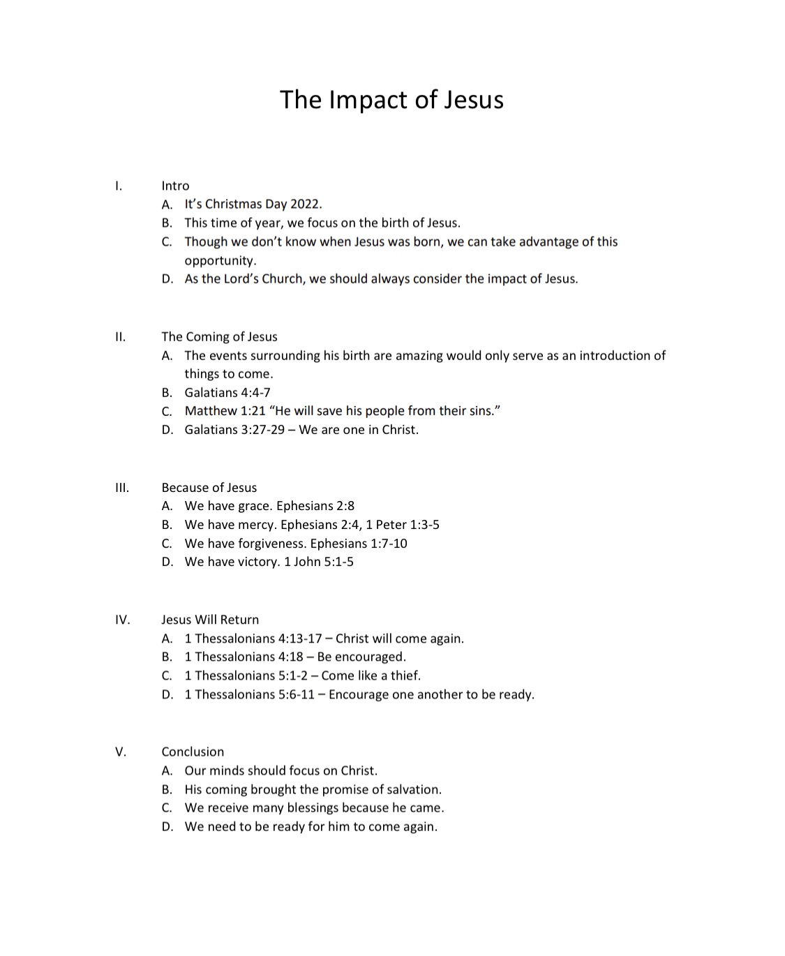 The Impact of Jesus – Bible Lessons and Sermons