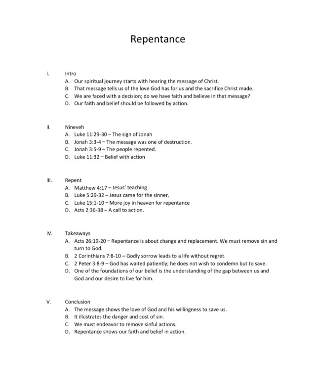 Foundations – Repentance – Bible Lessons and Sermons