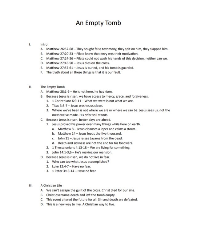 An Empty Tomb – Bible Lessons and Sermons